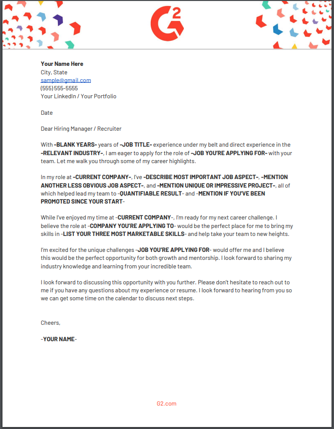 How to Write a Cover Letter: Free Template, Examples, and Tips