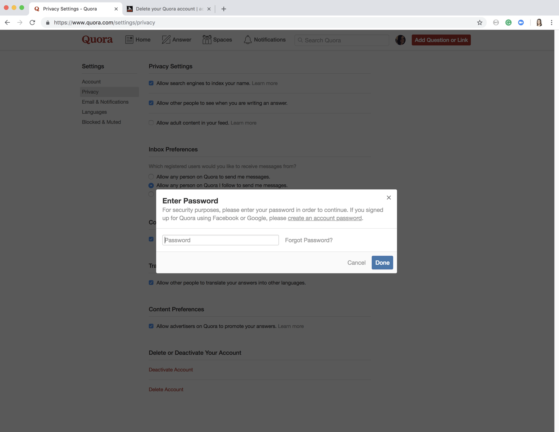 How to Delete Your Quora Account After Quora’s December 2018 Data Breach